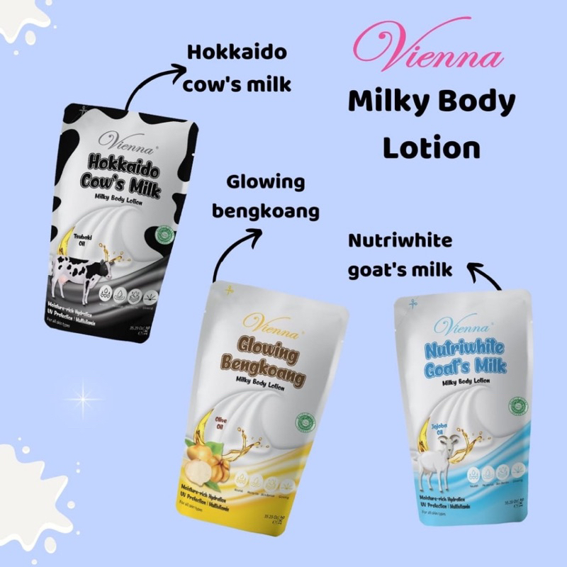 (FREE RANDOM ITEMS) VIENNA Milky Body Lotion Sachet 1kg | Shopee Malaysia
