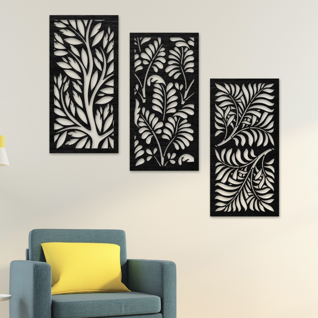 HIASAN DINDING KAYU Wooden Wall Hanging Display Living Room Aesthetic ...
