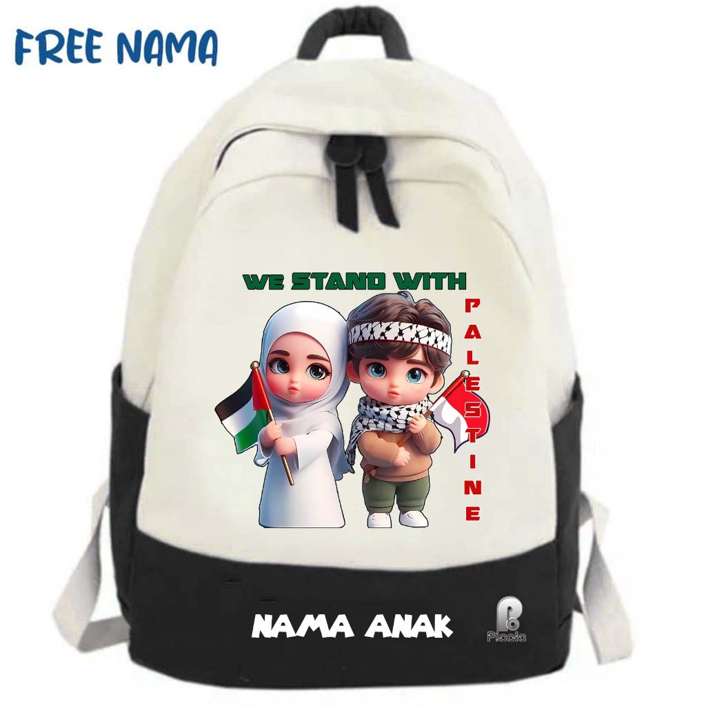 WE STAND WITH PALESTINE UNISEX MOTIF SCHOOL CHILDREN'S BACKPACK (FREE ...