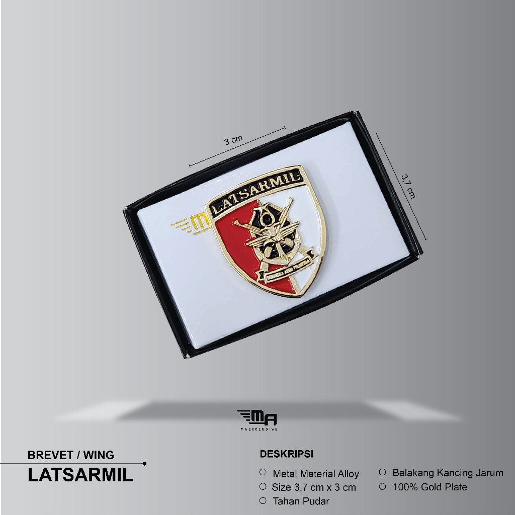 Newest WING LATSARMIL BREVET BRIVET PIN NEWEST LATSARMIL 3D | Shopee ...