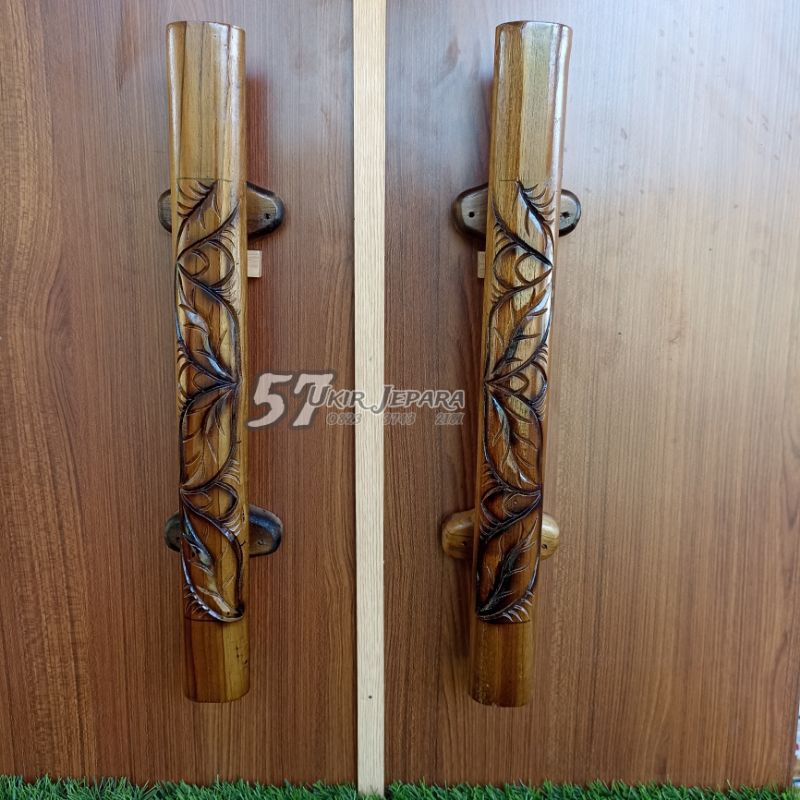 KAYU Unique Minimalist House Door Handles - Pull/Handle Carved Teak ...