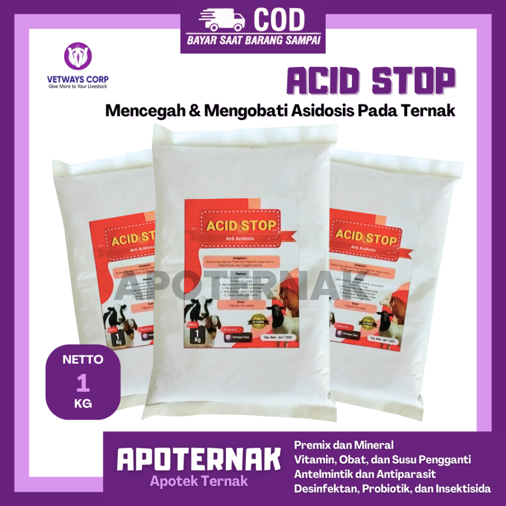 Acid STOP 1 kg Original - Premix Anti Acidosis Limp Bloating Diarrhea ...