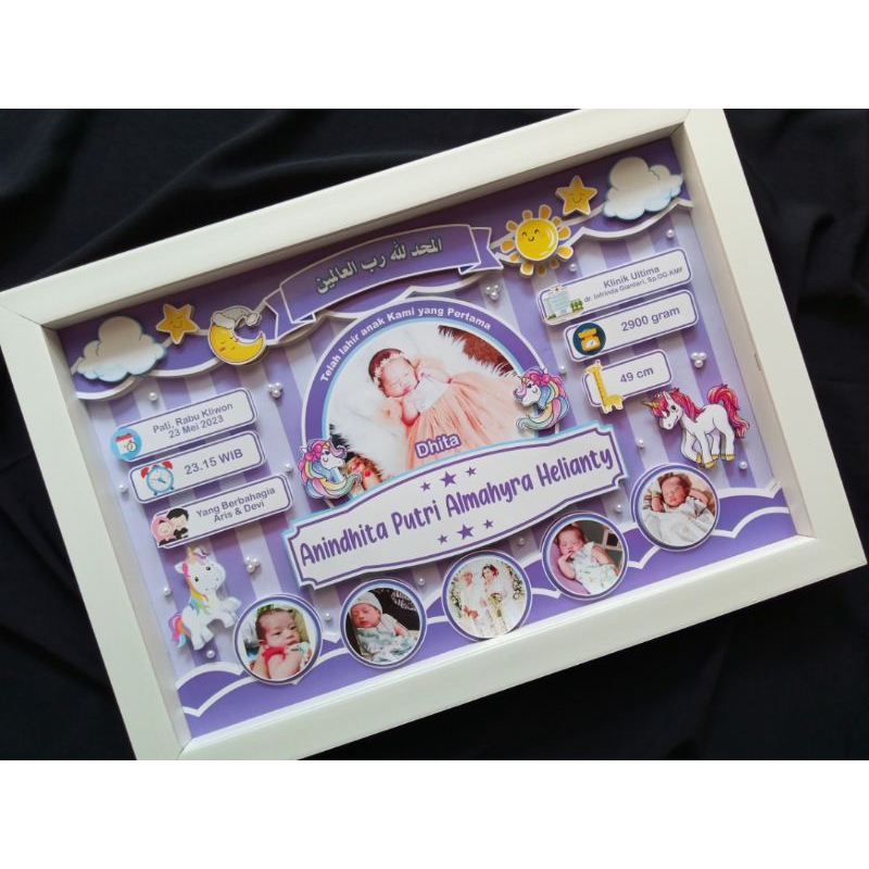 Baby Bio 3D 15R | Baby Name Frame | Babyborn | Birth Board | Pop Up Bio ...
