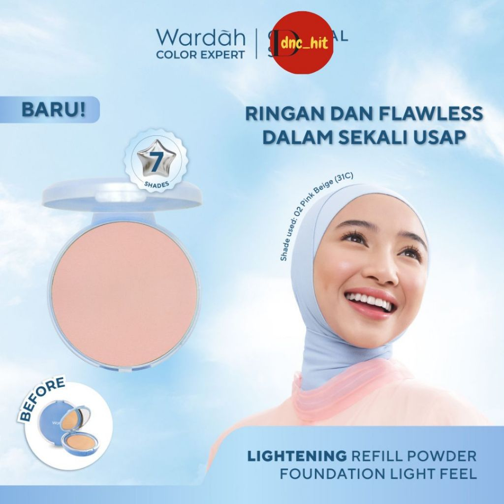 REFILL Wardah Lightening Powder Foundation SPF 15 Light Feel | Shopee ...