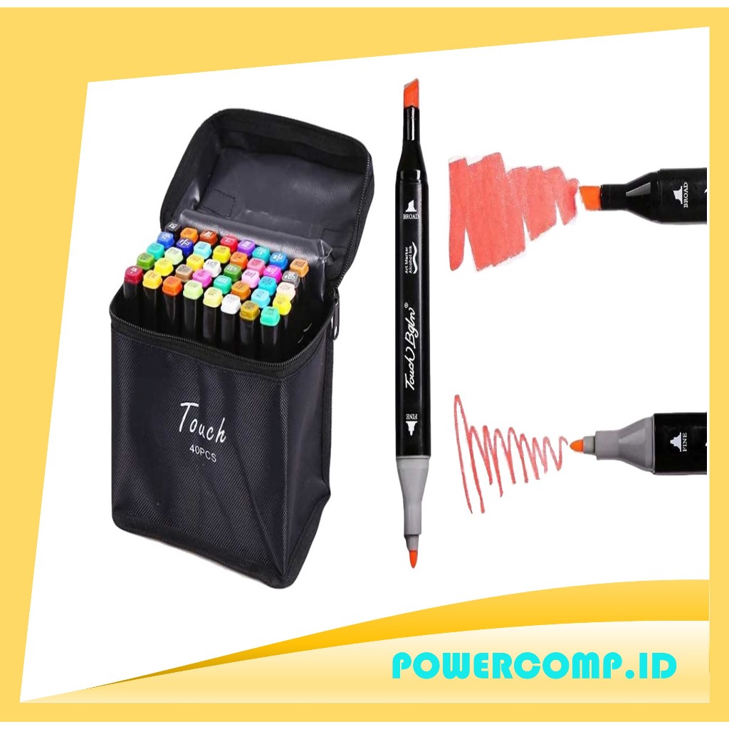 Touch CY-006Colors Permanent Markers Colorful Markers 1 Pack 40colors ...