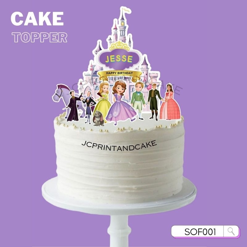 Cake topper / cupcake topper / sofia the first toppe / birthday topper ...