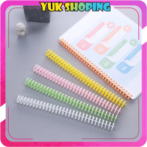Yukshoping DIY Spiral Ring Binder Plastic Plastic Binder Binding Strip ...