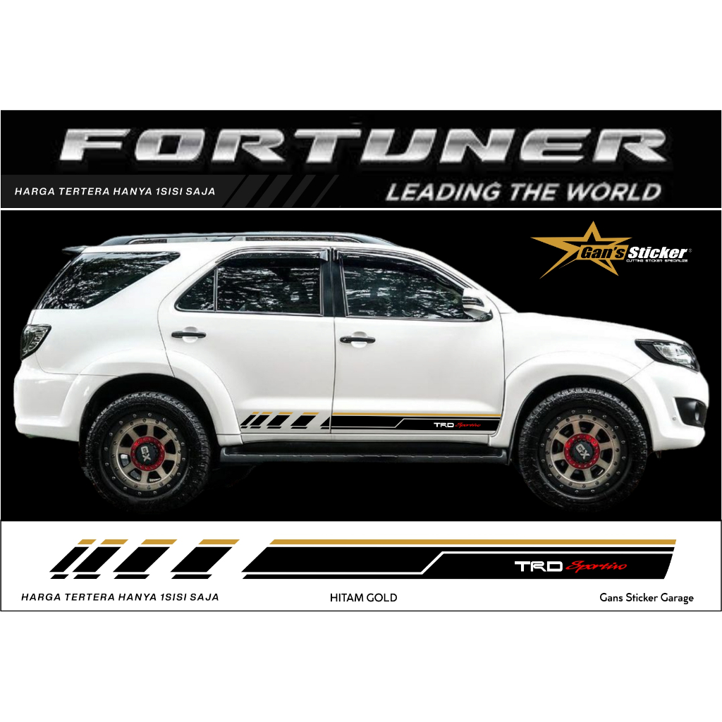 Sticker toyota fortuner Accessories toyota fortuner all new fortuner ...