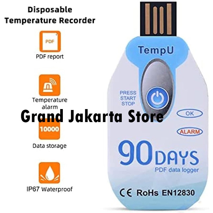 Temperature Data Logger TempU 90 Days Tzone Recorder 90Days Wireless Temperature Sensor PC Loger ...