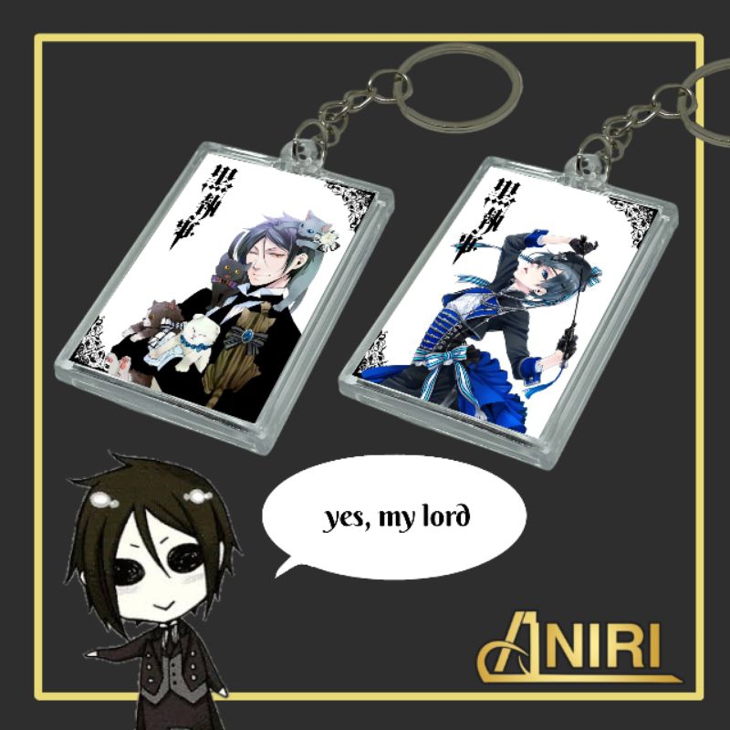 GANTUNGAN Kuroshitsuji Black Butler Keychain | Shopee Malaysia