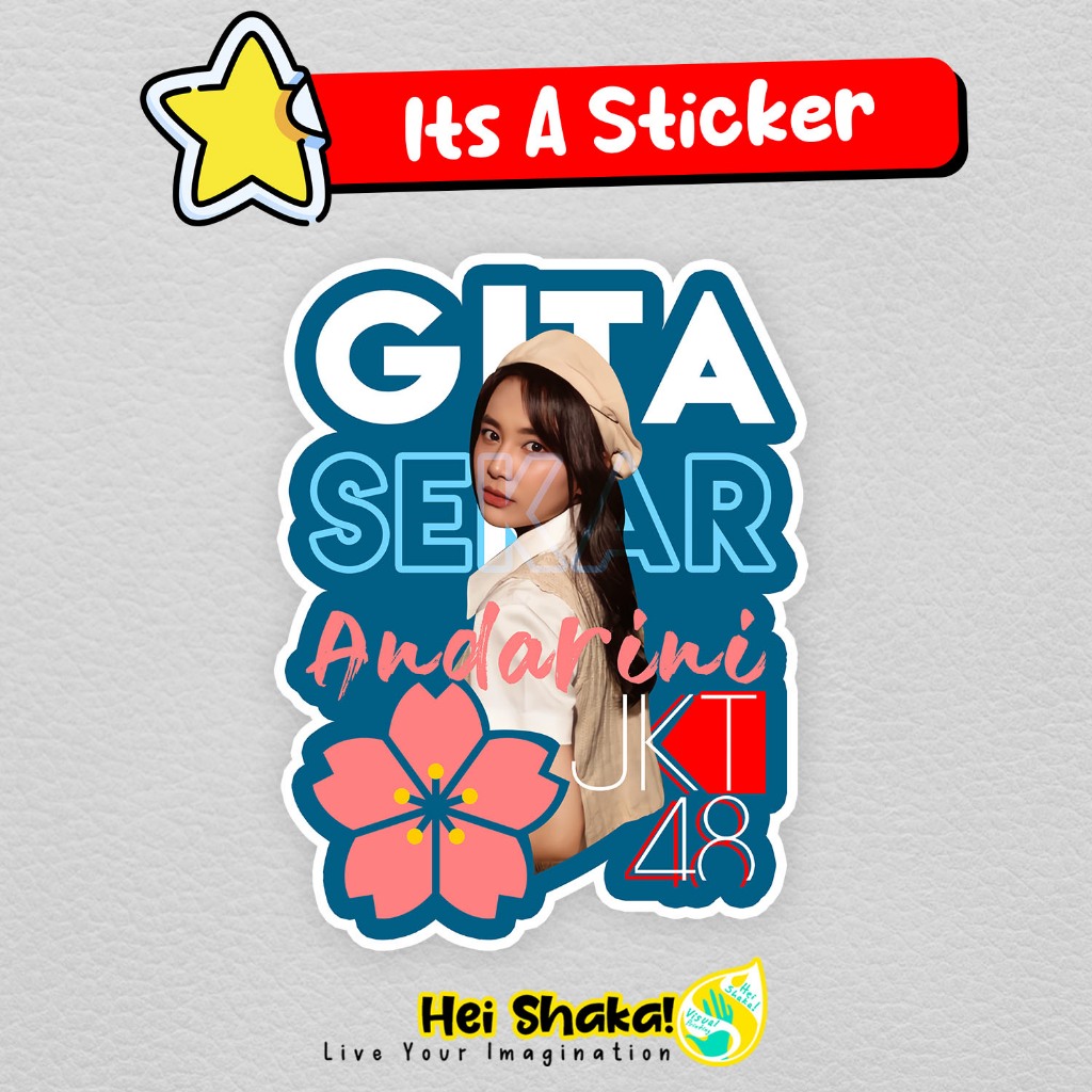 Gita JKT48 SEKAR ANDARINI Sticker Wota Idol Group Waterproof Vinyl ...