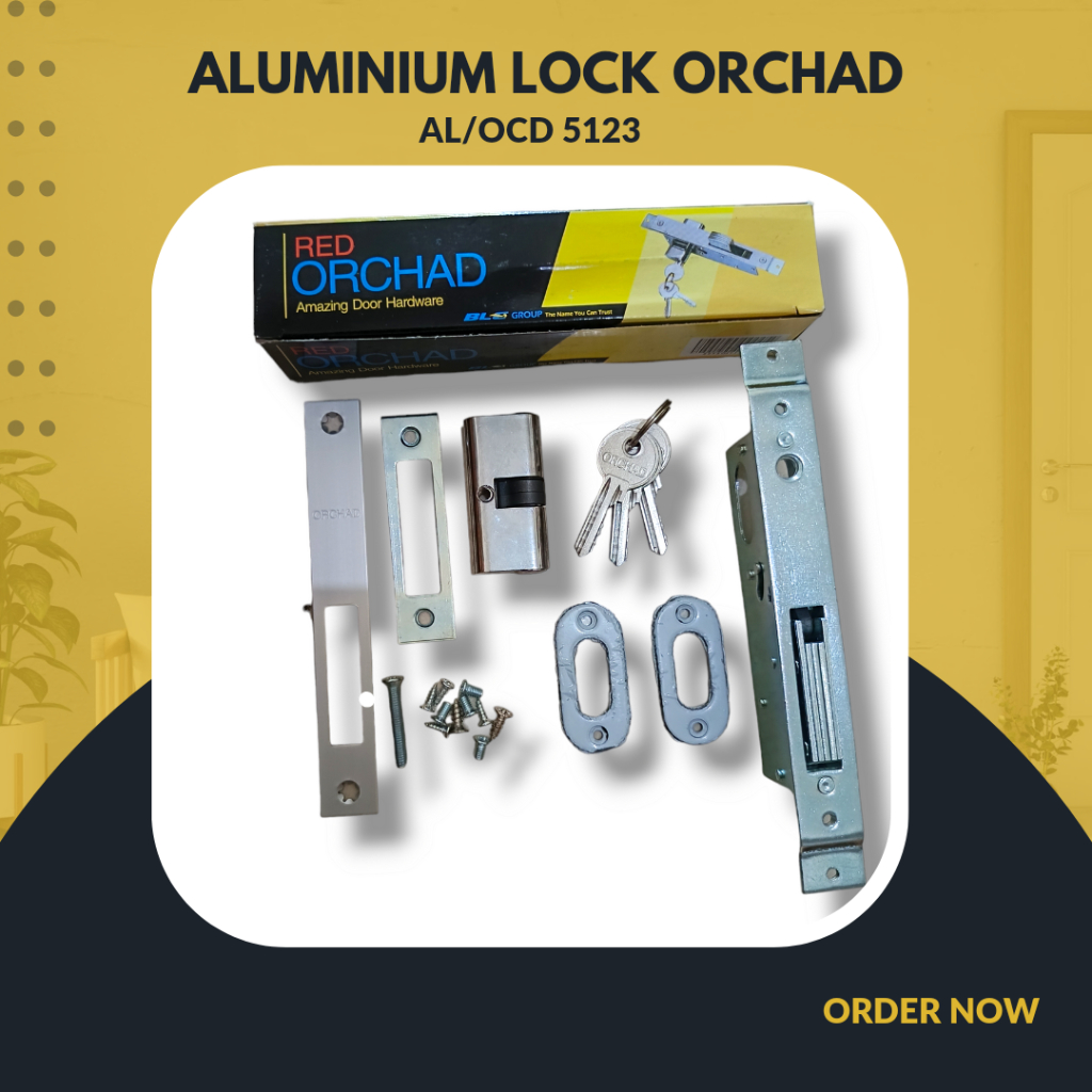 Red Orchad Aluminum Swing Door Lock Aluminum Door Lock AL OCD 5123 ...