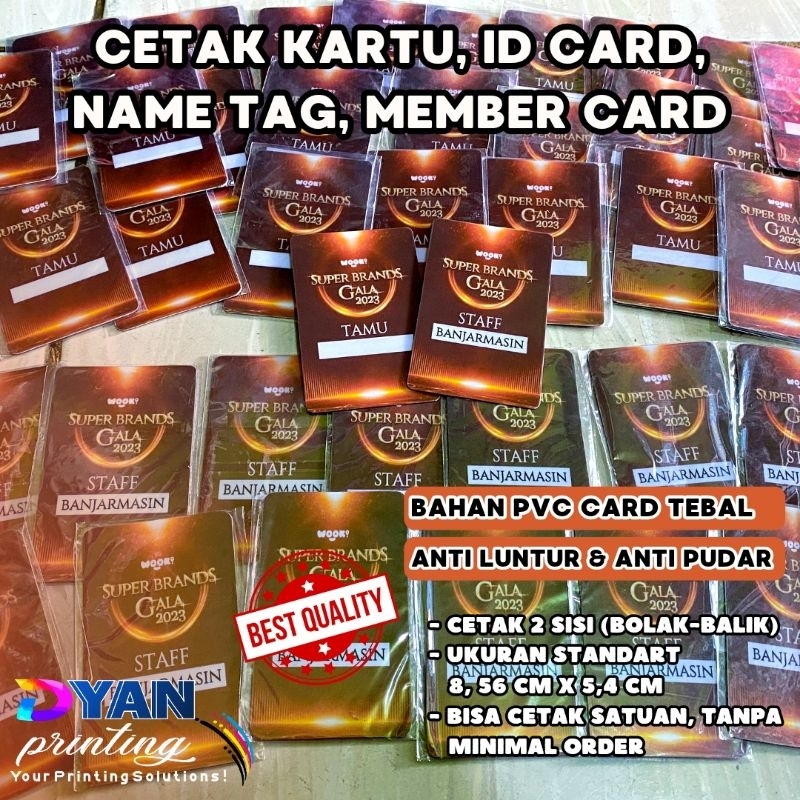 Print CARDS, ID CARDS, NAME TAG, MEMBER CARD, THICK PVC CARD MATERIAL ...