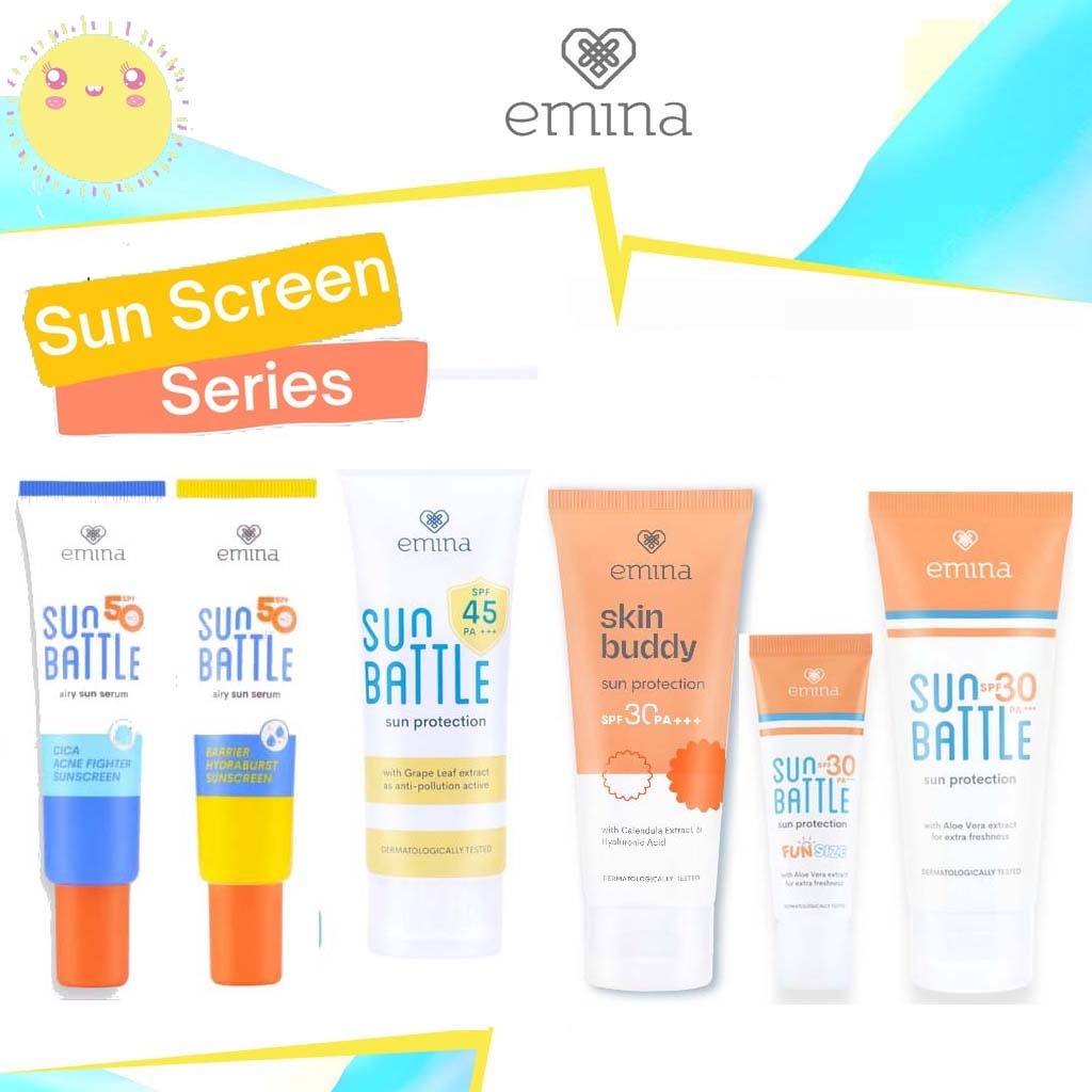 [Original] Emina Sun Battle Protection SPF 30 PA+++ 60mL | Emina Sun ...