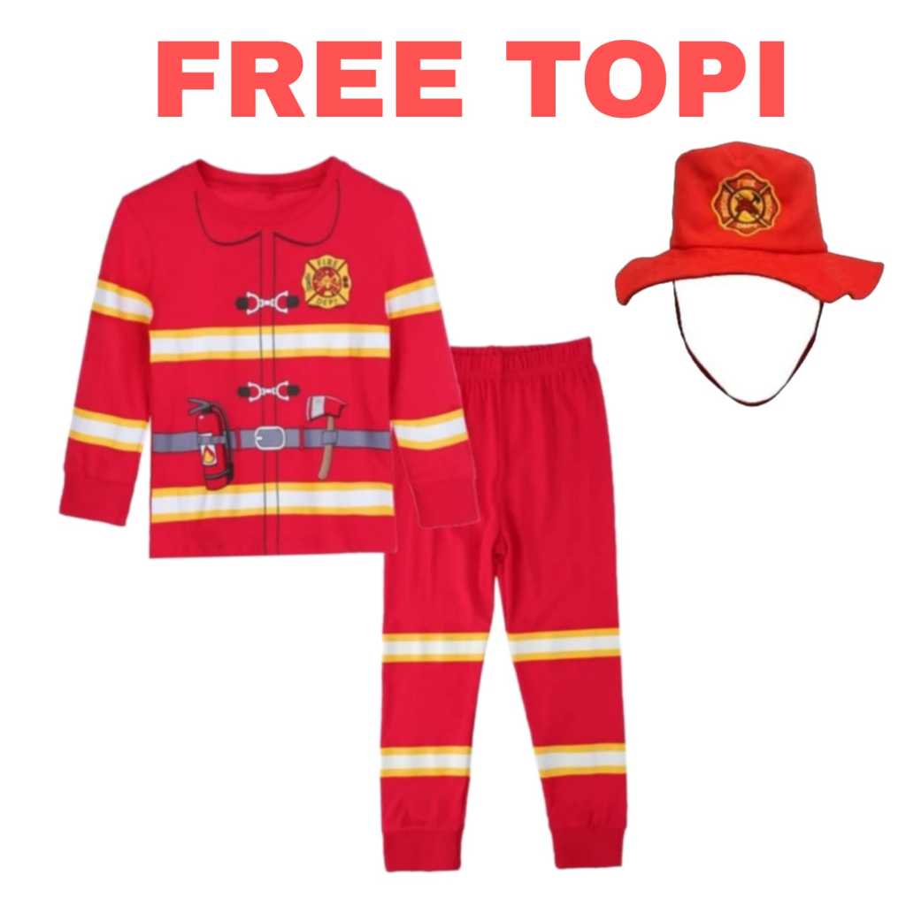 Children's Firefighter Suits Hat Set Ages 2-10 Years/Children's ...