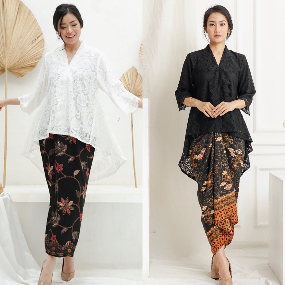 PUTIH The Latest MODERN Long And Back KEBAYA KEBAYA With White Velvet ...