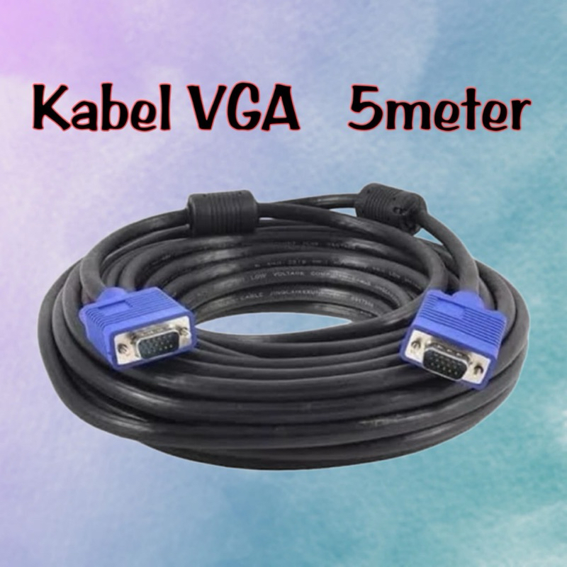 5 Meter Long VGA Computer Cable | Shopee Malaysia