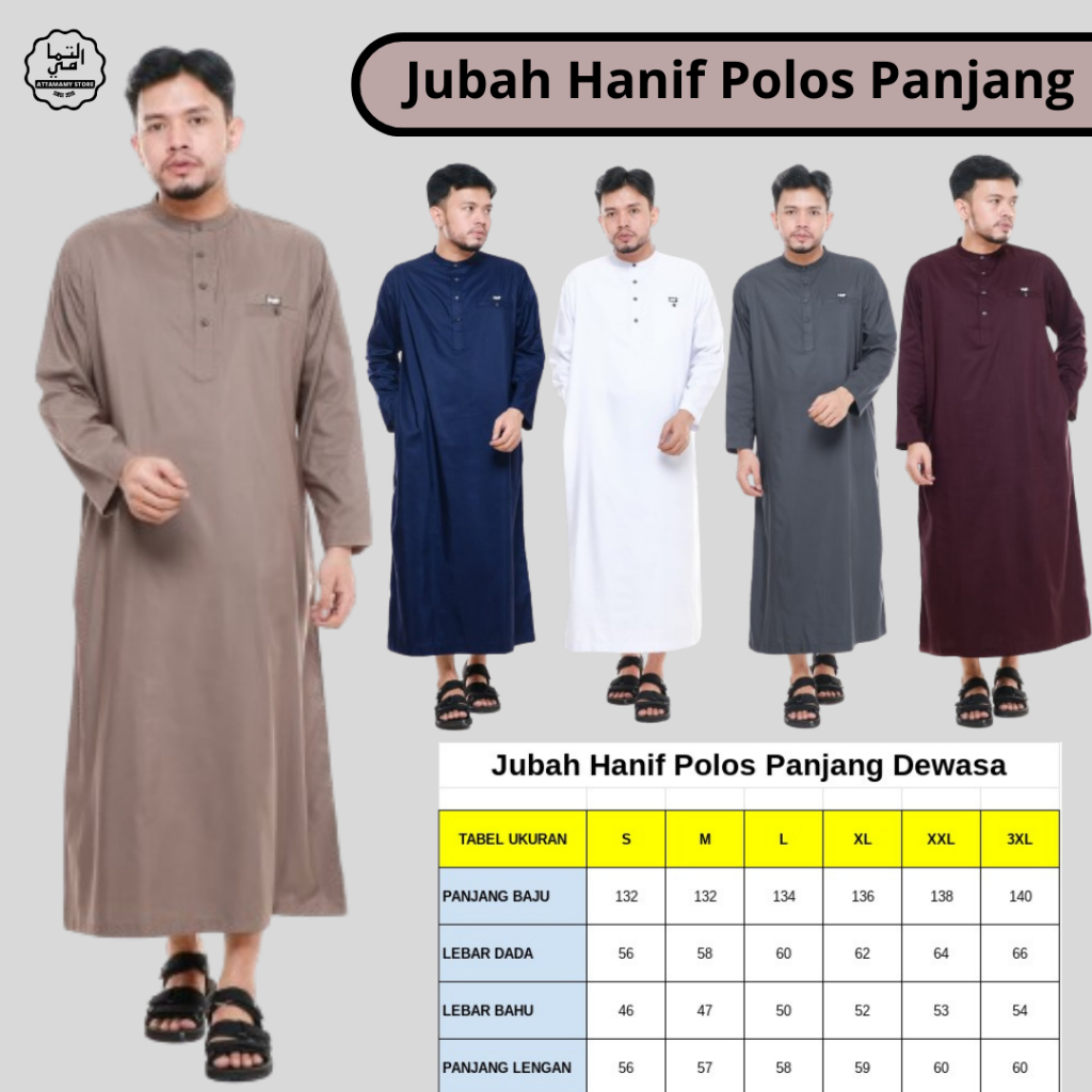 Gamis Robes For Men Long Sleeve Plain Robes For Boys Santri Mahad ...