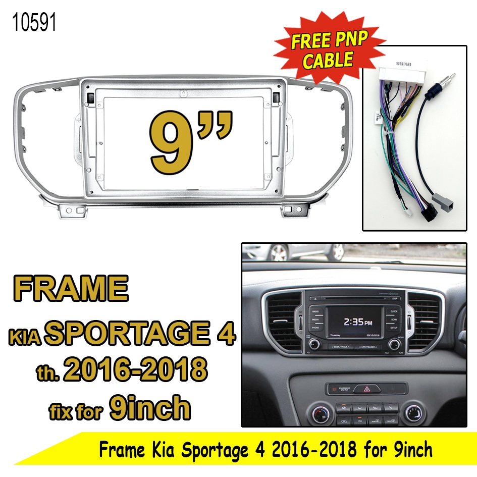 Panel Head Unit Kia Sportage 4 2016-2018 9 Inch Frame Frame | Shopee ...