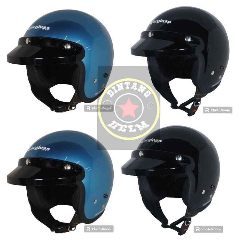 Cargloss "Helmet PAK CFM GHOTIC ARMY I Helmet Retro Half Face - Black ...