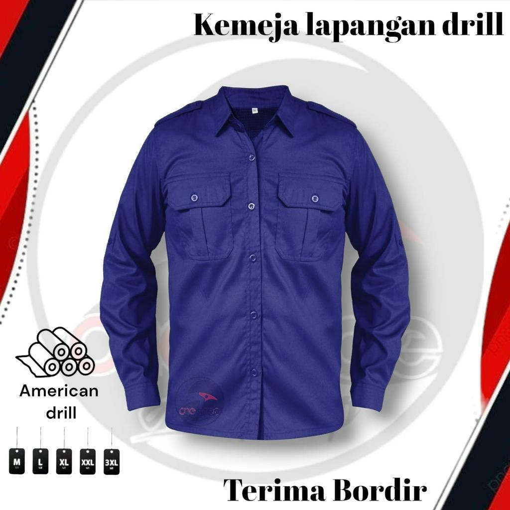 KEMEJA Long Sleeve TACTICAL Shirt PDH PDL DRILL Field Work Shirt ...