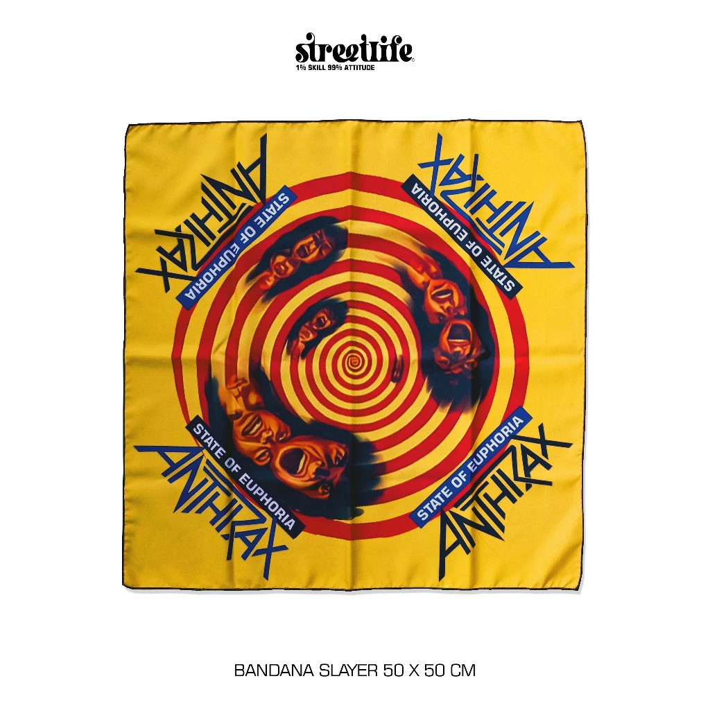 Antrax BANDANA / ANTRAX SLAYER / MUSIC BANDANA / PUNK BANDANA / SLAYER ...