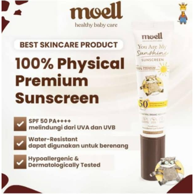 Moeel PHYSICAL PREMIUM SUNSCREEN SPF 50+++ For Babies Aged 6 Months And ...