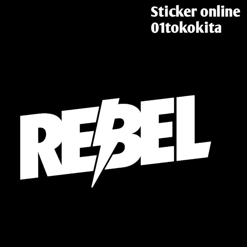 Cutting stickers with rebel writing, variations of motorbike helmets ...