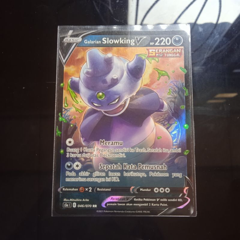 Galarian Slowking V 046/070 RRR S5A TCG Pokemon Indonesia Trading Game ...