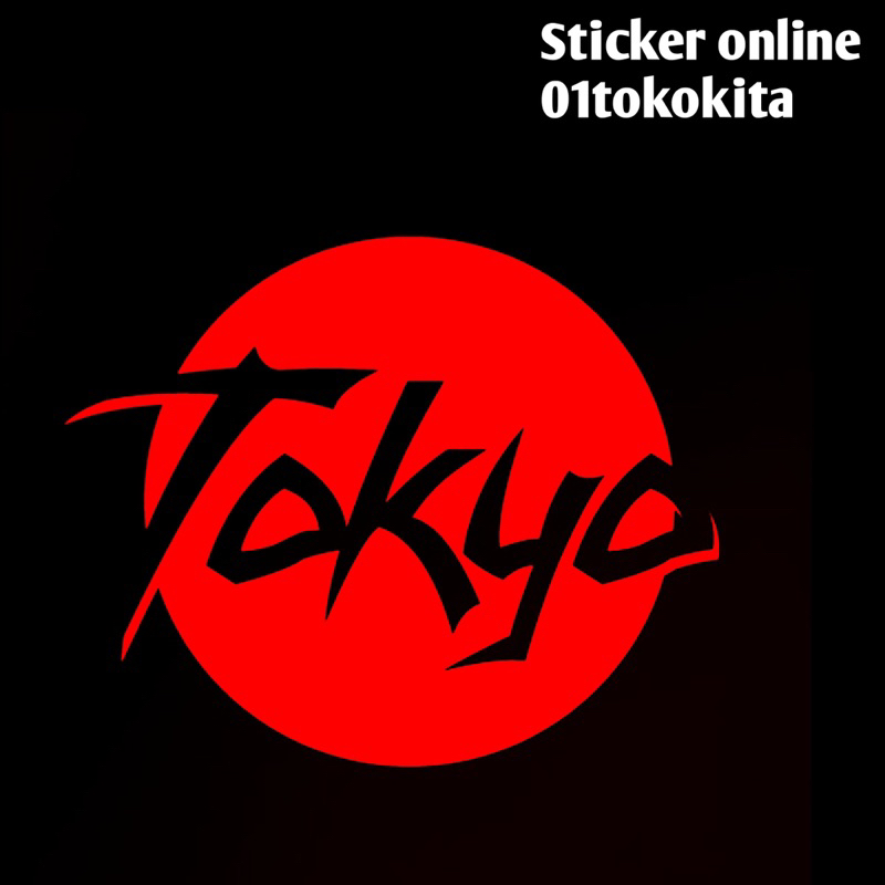 Sticker cutting Writing tokyo Round Writing Variations Of Motorcycle ...