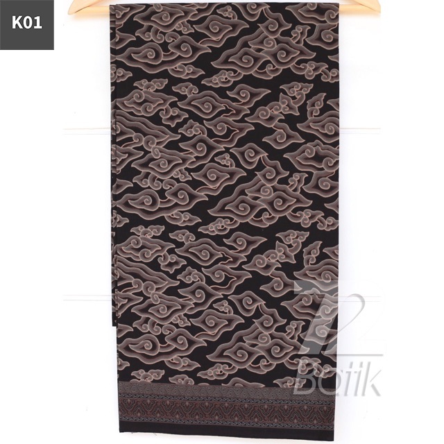 KATUN HITAM Premium COTTON BATIK FABRIC Motif Mega Mendung Cirebon ...
