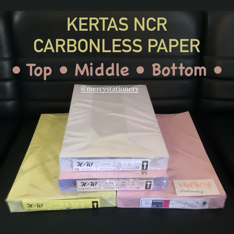 500 Sheets - NCR Folio F4 Rainbow HNW Paper - Print Notes - Carbonless ...
