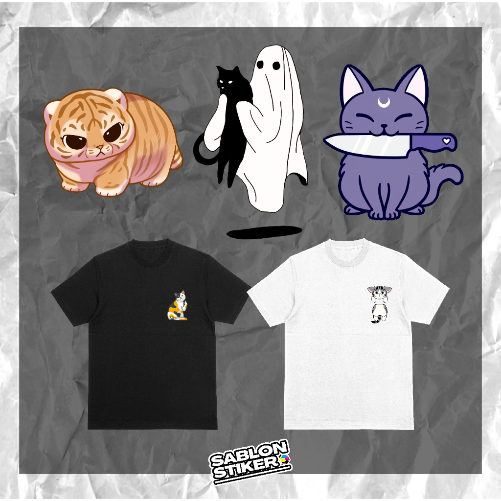 Dtf Sticker Screen PRINTING LOGO DTF PRINTING Cat Theme PRINTING LOGO ...