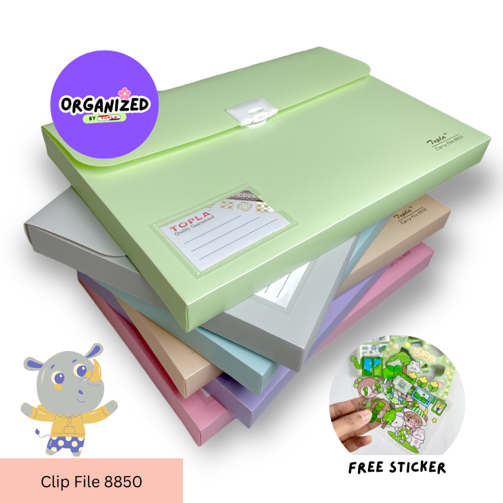 Topla Map Listing With Clip Pastel Color Document Storage Map 8850 F4 ...
