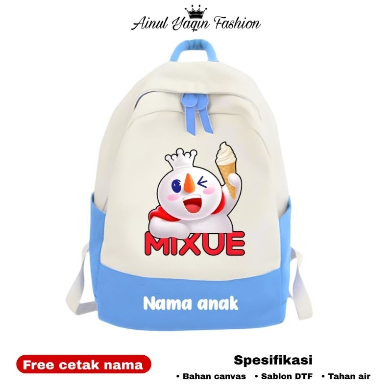Mixue Picture School Bag | Logo | Cartoon | Games | Anime | Suitable ...