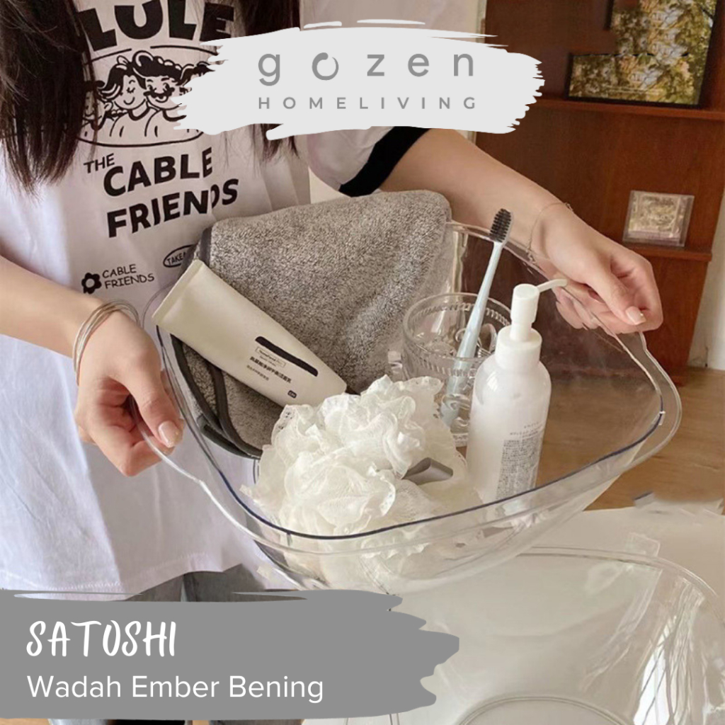 [GOZEN]SATOSHI Transparent Mica Face Wash Basin Multipurpose Fruit Wash ...