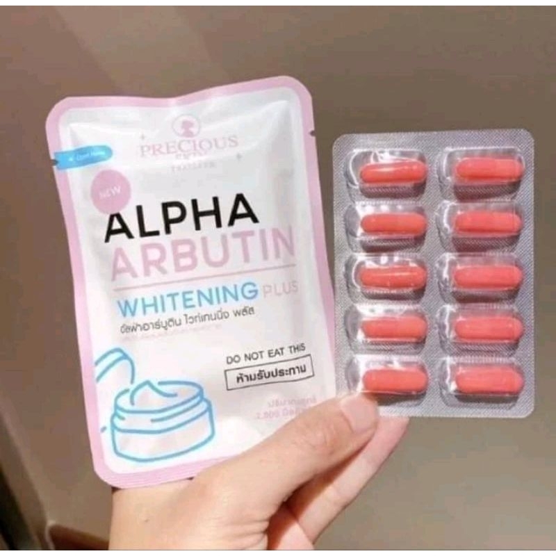 Precious Skin Alpha Arbutin Whitening 3 Plus powder 2500mg 10 Capsules ...