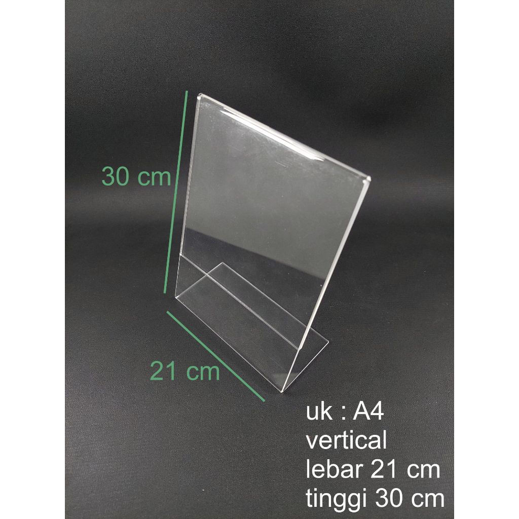 Acrylic A4 Brochure Holder / Acrylic Tent Card Holder Stand / Qris ...