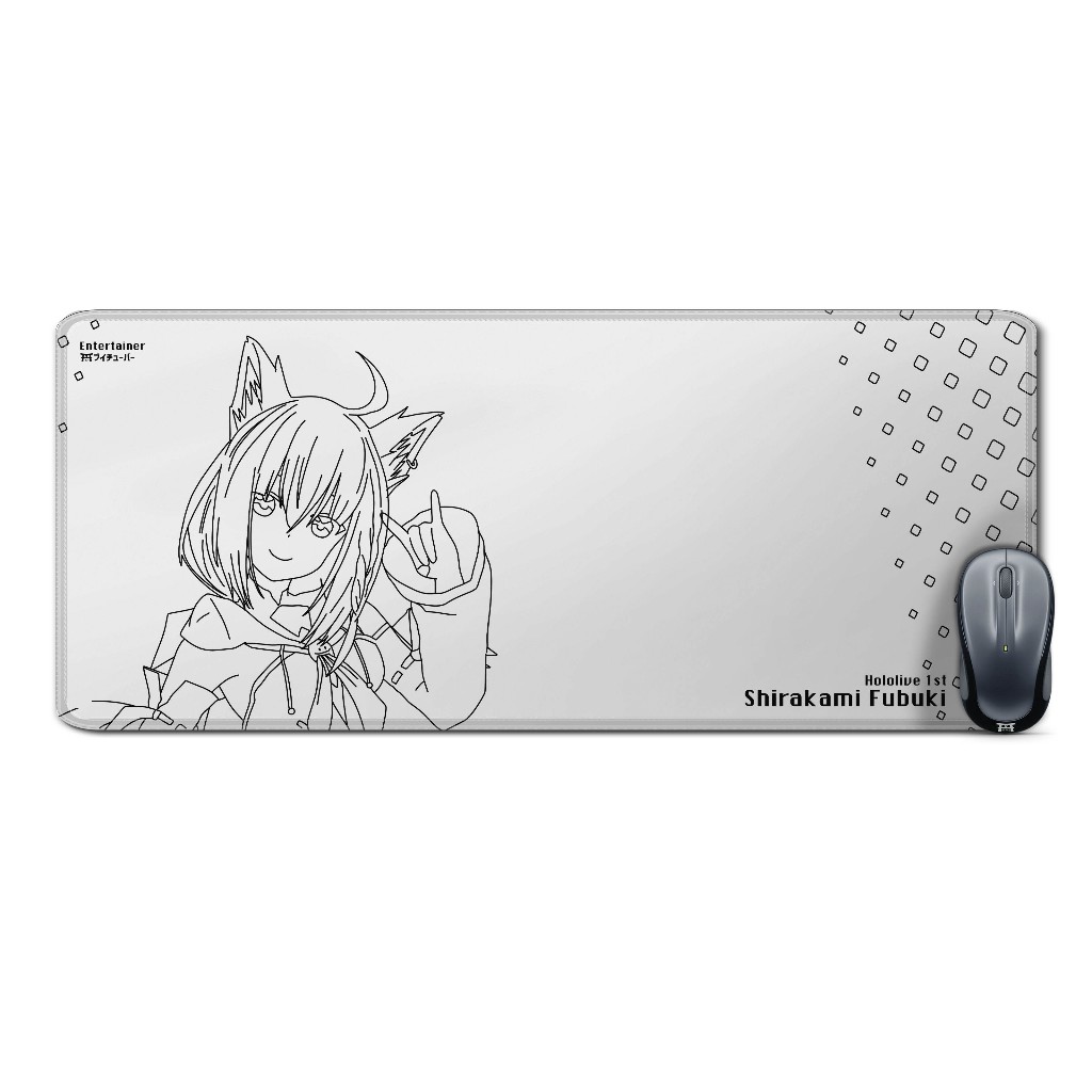 Deskmat mousepad extended anime vtuber SHIRAKAMI FUBUKI LINE Hololive ...