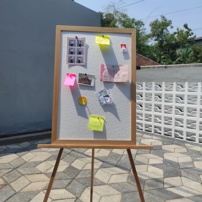 PUTIH White Cork Board Cork Board Size 40x60 cm To display/attached ...