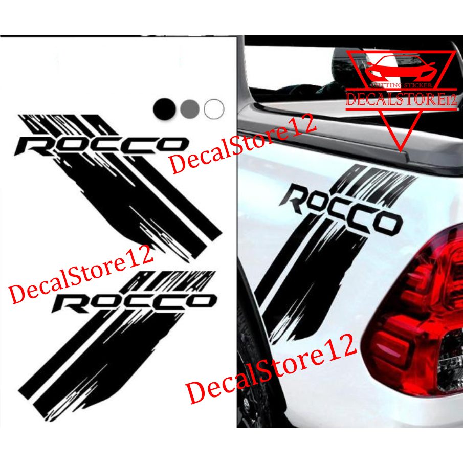 Toyota hilux rocco Car Sticker Sticker Sticker cutting Rear Tailgate ...