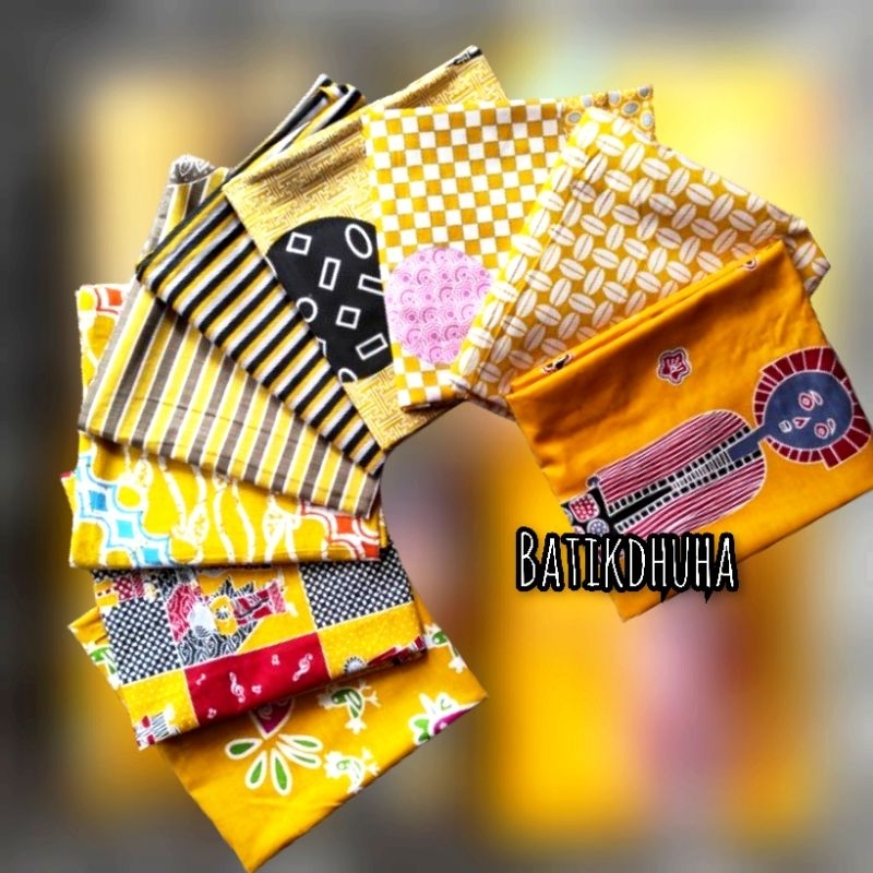 Yellow Batik Cloth, character batik cloth / premium character batik ...