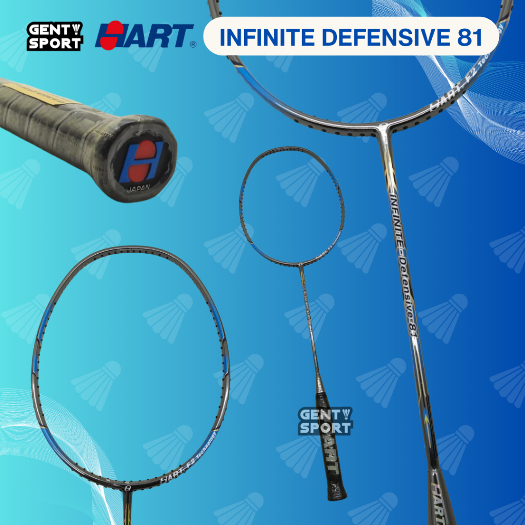 Hart Infinite Defensive 81- Silver/Blue Original Badminton Racket ...