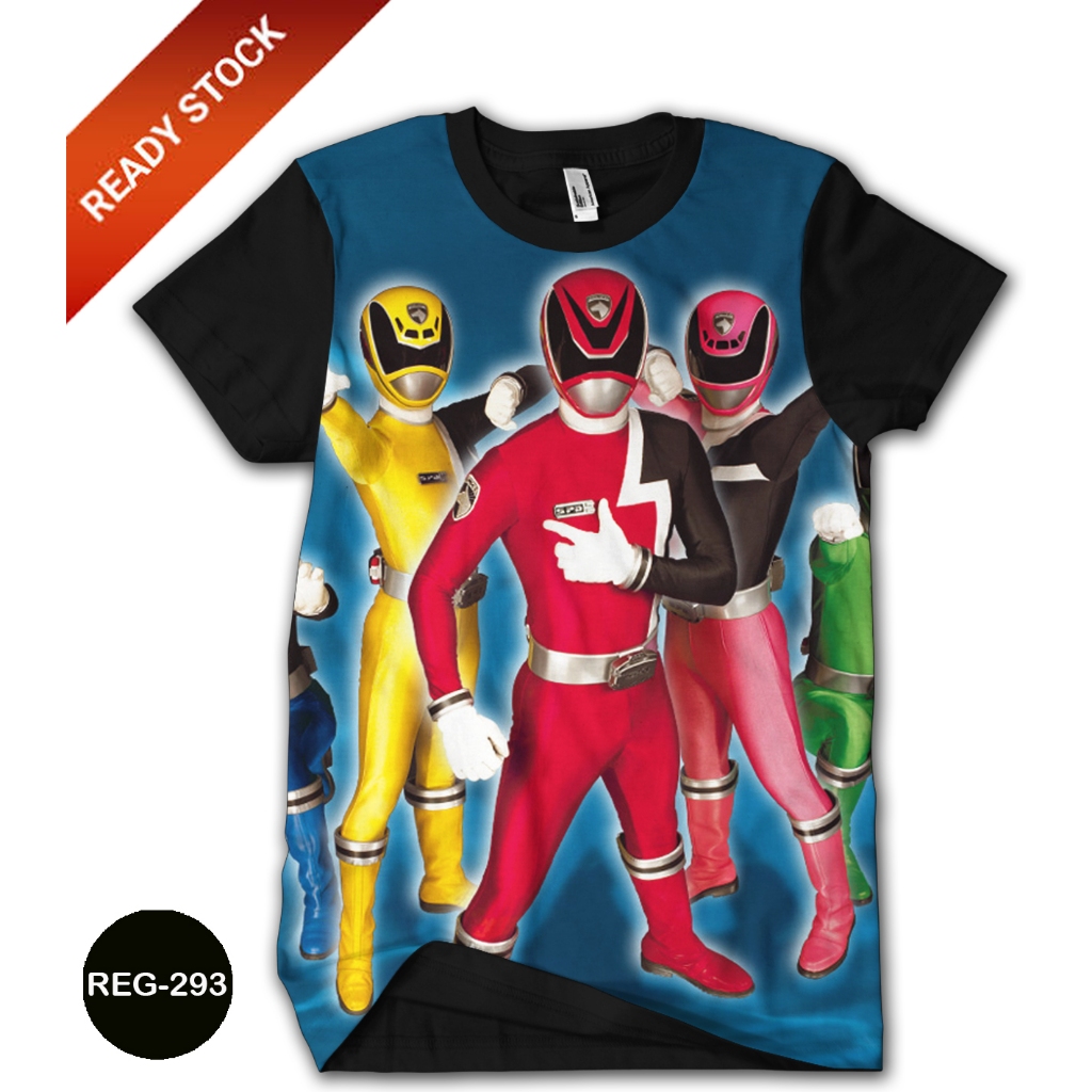 Adult Power Rangers Shirt Cartoon Character 3D Printing REG-293 ...