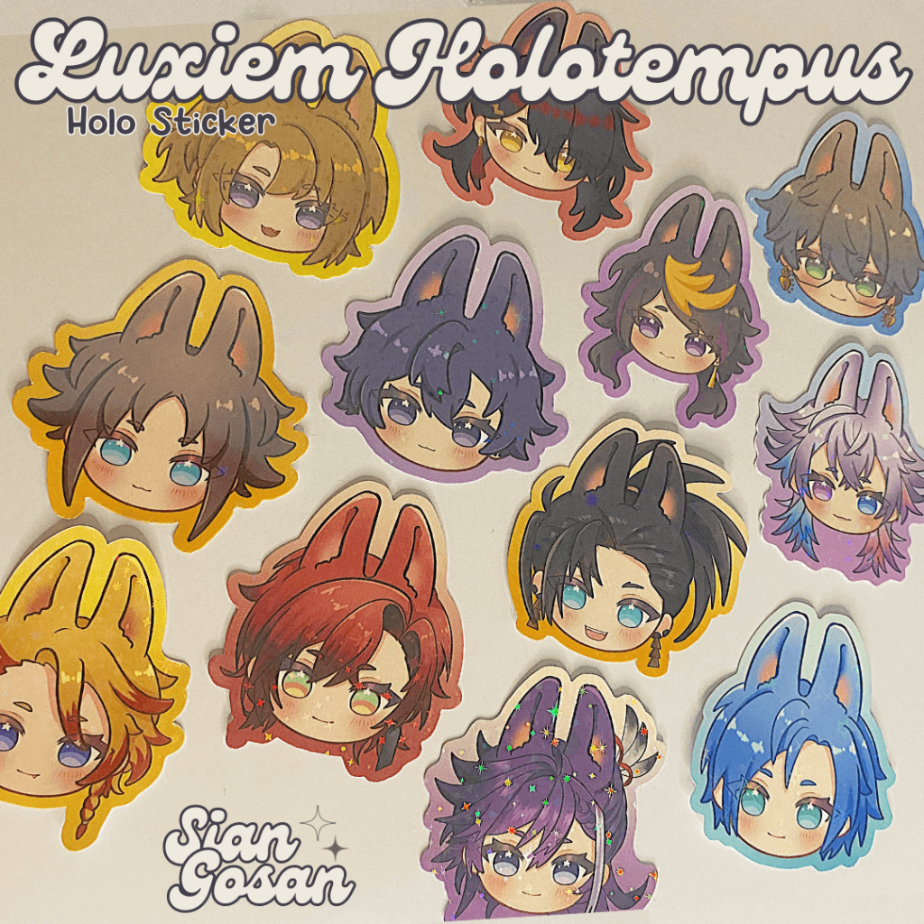 Die Cut Holo Vtuber Luxiem Shoto HoloTempting Sticker | Shopee Malaysia
