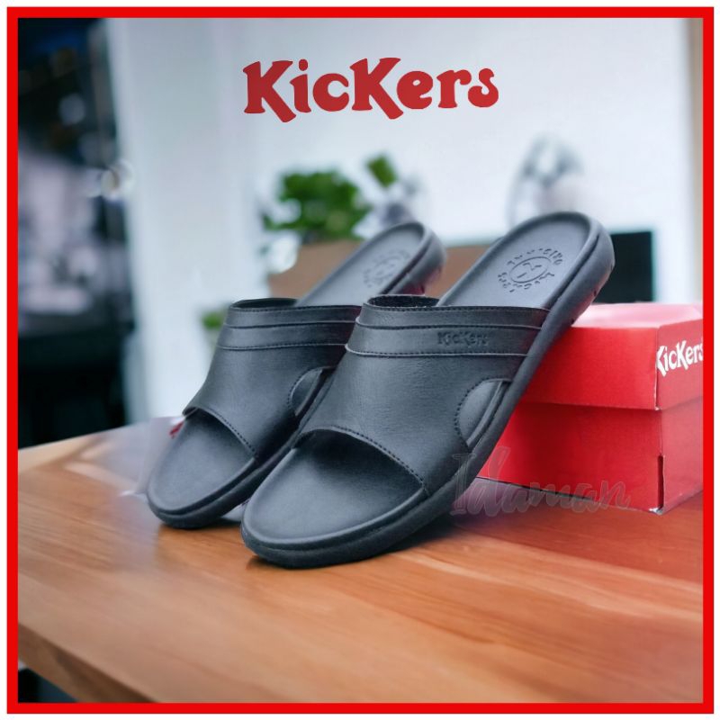 Men's FORMAL Leather KICKERS Slippers/KICKER Leather SLIDE Sandals Mr ...