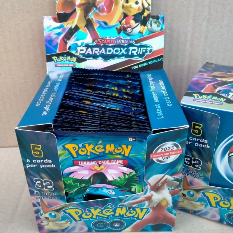 32 SACHETS 192pcs POKEMON TCG EVOLUTIONS Booster Charizar Holographic ...