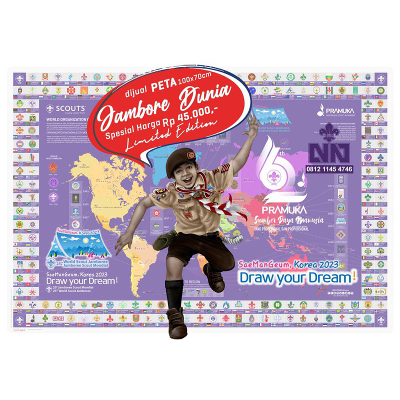 World Scout Map Poster / World Jamboree Map Poster | Shopee Malaysia