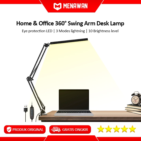 Home & Office 360 Swing Arm Desk Light Office Reading Desk Lamp Study ...