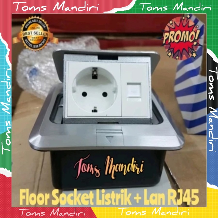 Floor Socket Floor Socket Table Electrical Socket+Lan RJ45 | Shopee ...